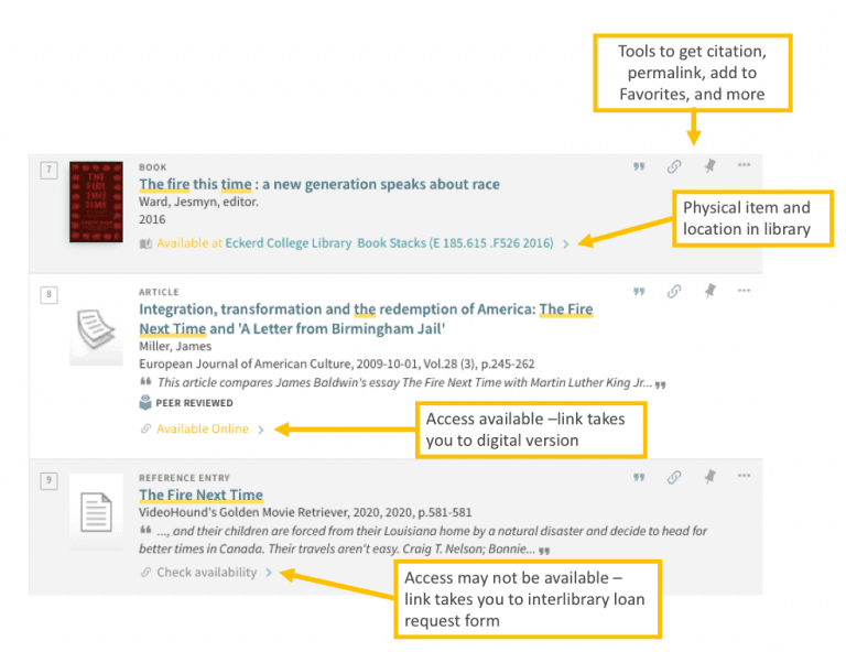 OneSearch Help - Library | Eckerd College