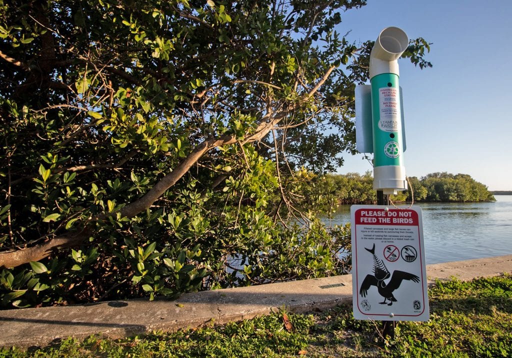 Monotube fishing-gear-recycling bins installed around Eckerd College ...